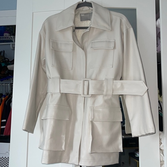 Jackets & Coats | Oasis Women Mid Thigh Leather Jacketcoat Color ...